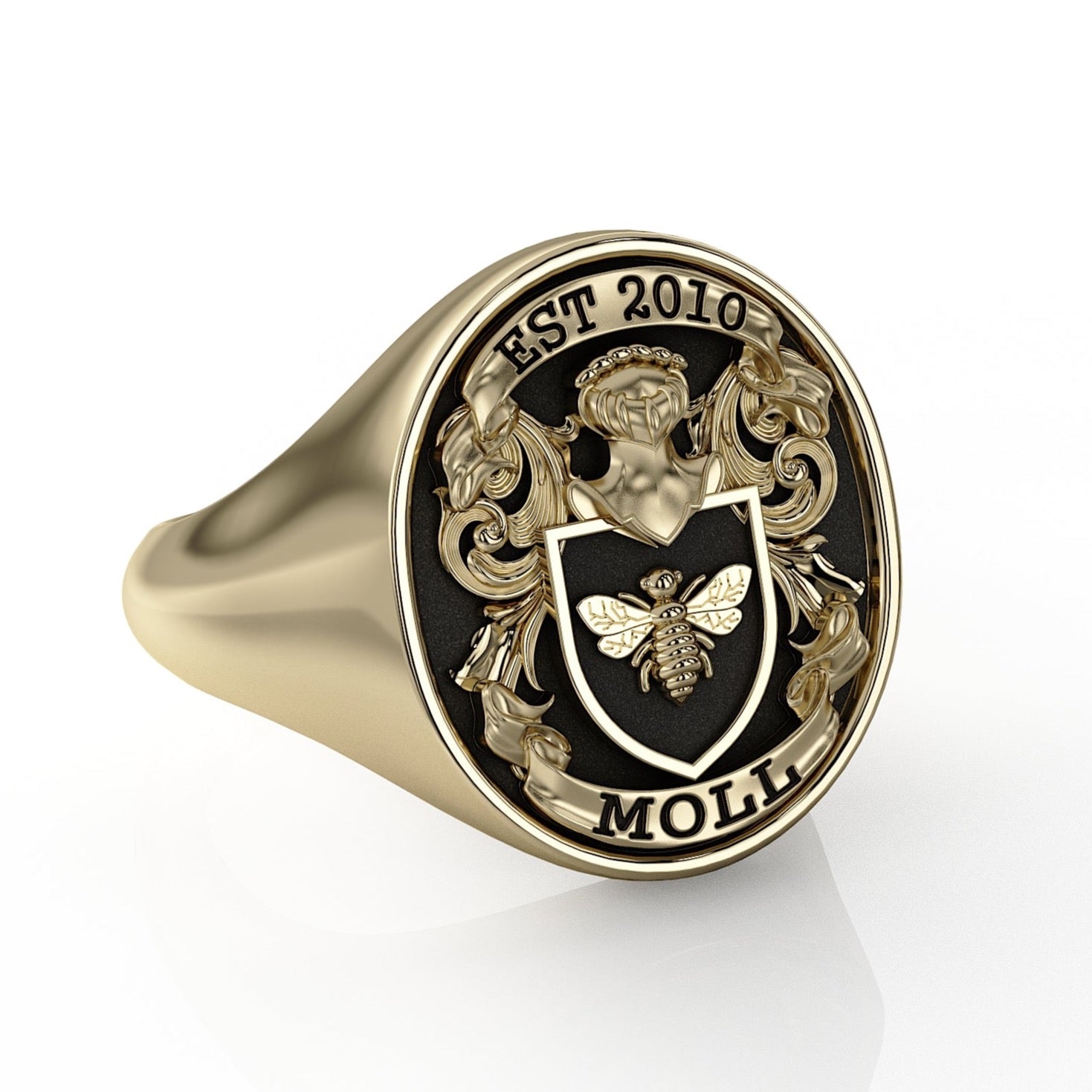 THE OVAL 9CT GOLD SIGNET RING